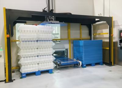 China High Efficiency Automated Big Bag Stacker Machine Double Station Bag Stacker Automatic Bag Palletizer For Bulk Packaging Line for sale