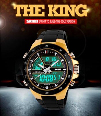 China Durable EL Backlight Analog Digital Wrist Watch for sale