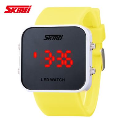China Silicone Colorful Calculator Dial LED Touch Screen Digital Watches Teenage Mirror Watch for sale