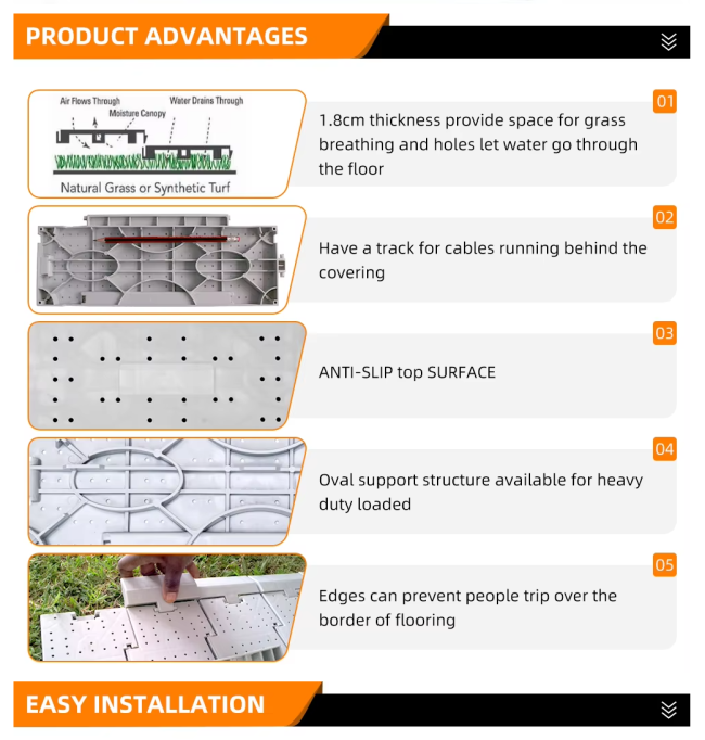 Close-up of T-02 floor tile surface texture