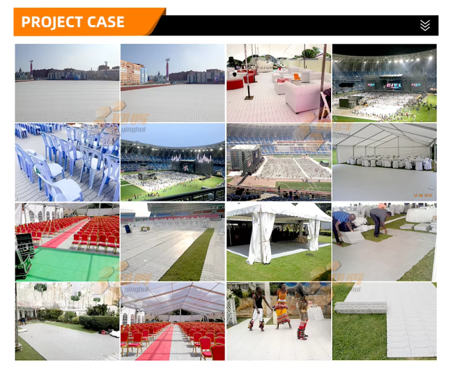Modular flooring system for large outdoor events
