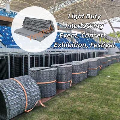 China Outdoor Protect Grass Interlocking Grey Floor Tiles Banquet Wedding Tent Event Plastic Deck Flooring for sale