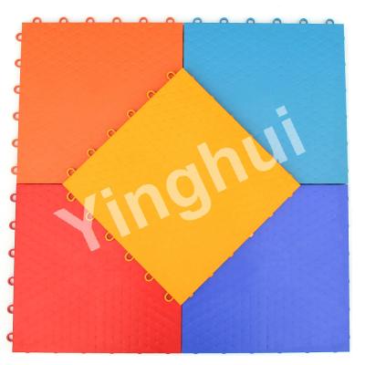 China Interlocking Install Maple Wood Like Board Shock Absorbing Indoor PP Basketball Court Flooring Tiles for sale