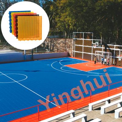 China Customized Interlocking Gym Futsal Flooring Basketball Tennis Court Flooring For Outdoor for sale