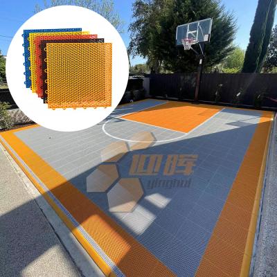 China Durable Plastic PP Interlocking Sports Floor Tiles Outdoor Basketball Flooring Sport Court Tiles for sale
