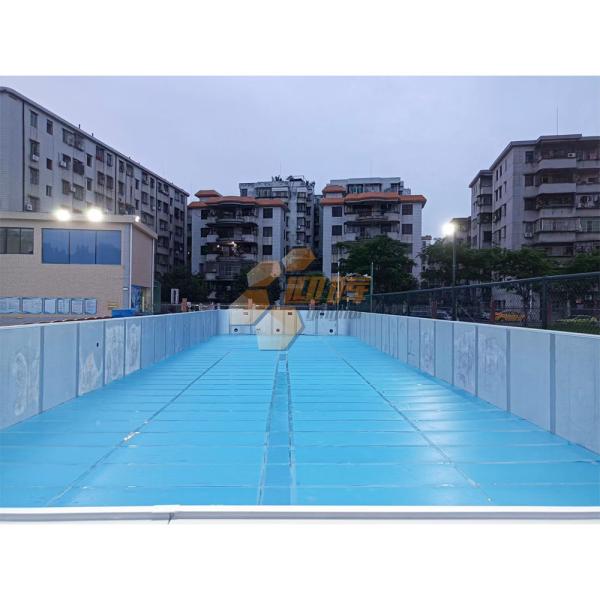 Quality Standard Size Racing Pool Zn-Al-Mg Steel Frame Swimming Pool Modular Lap Pool for sale
