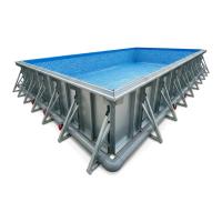 China Fast-Assembly Modular Steel Swimming Pool Zn-Al-Mg 15-Year Warranty for sale
