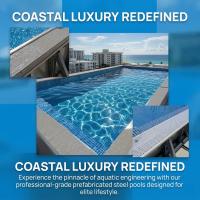 China Fast-Assembly Modular Steel Swimming Pool Zn-Al-Mg 15-Year Warranty for sale