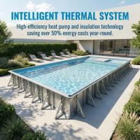 China Fast-Assembly Modular Steel Swimming Pool Zn-Al-Mg 15-Year Warranty for sale