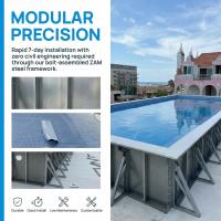 China Energy-Saving Constant-Temperature Modular Swimming Pool 2m Depth Full Insulation Zn-Al-Mg Steel for sale