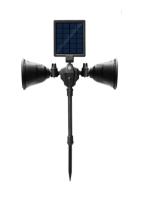 China 36 LED Solar Wall Light with Human Motion Sensor 1000LM IP65 Twin Spotlight for sale