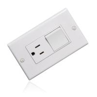 China Fire Resistance 1 Gang 3 Pin Electrical Wall Socket 15A 110V-250V PC Panel for sale