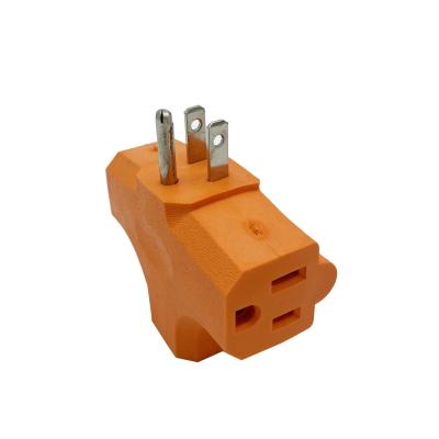 Cina Arancia residenziale 2 Pin Plug Adapter Converter del PVC 50V 15A in vendita