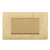 China US Standard Outdoor Push Button Door Switch 16A 110-250V AC Gold PC Plastic for sale