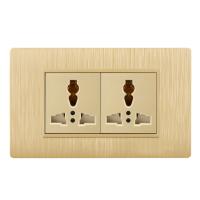 China US Standard Outdoor Push Button Door Switch 16A 110-250V AC Gold PC Plastic for sale