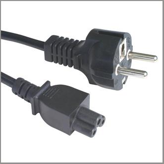 China European cord set with CEE7/7 straight plug VDE approval power supply cord with C5 for sale