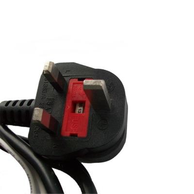 China UK flexible cords BS/ASTA approval non-rewireable moulded plug with fuse for sale