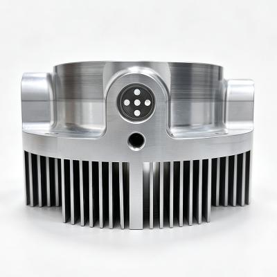 China 5‑Axis CNC Machined Aluminum Heat Sink Housing | Custom Cooling Fin Structural Component for sale