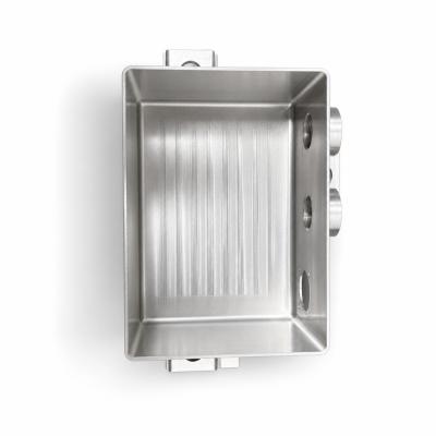 China Brushed Finish 5-Axis CNC Milling Stainless Steel Enclosure Box Custom Precision Machining Electrical Housing Components for sale