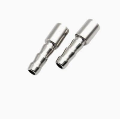 China Precision CNC Turning Stainless Steel Hose Barb Fitting & Custom Shaft Sleeve for sale