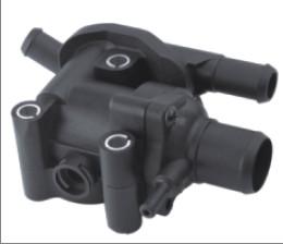 China Thermostat Housing Assembly WITH SENSOR PORT, NO BY-PASS PORT XS4G-9K478-BC, SWT-F009 for FORD for sale