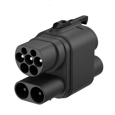 China CCS2 To CCS1 Adapter DC fast EV Charging station combo 2 to combo 1 Adapter Electric Vehicle Charger Connector for sale