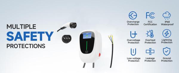 Quality Smart Home EV Charging Station With App/DLB/RFID/WIFI/Bluetooth 7kW 11kW 22kW for sale