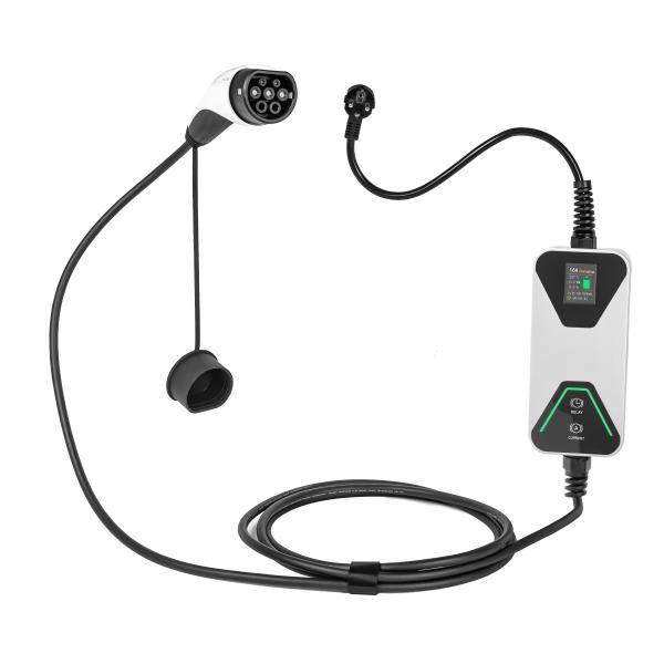 Quality Type 1 / 2 Schuko Plug Portable EV Charger 8A 10A 13A 16A Electric Car Charger for sale