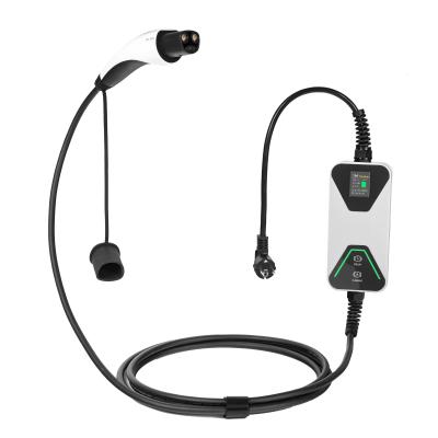 Tesla 16A 32A carregador portátil de veículos elétricos Bluetooth Segurança máxima com várias proteções