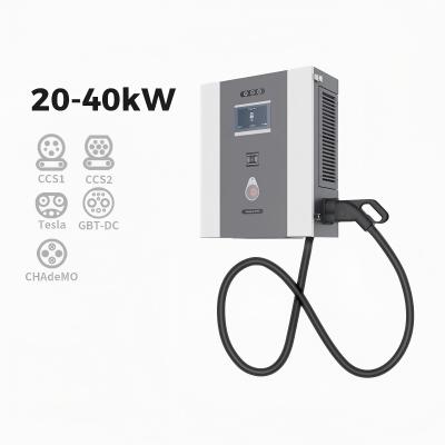China Commercial DC Fast Charger 20KW-40KW | Multi-Standard CCS1 CCS2 GB/T CHAdeMO NACS EV Charging Station for Electric Vehicles for sale