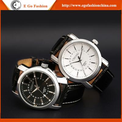 China 023A2 E Go Fashion Business Leather Watch Unisex OEM Your Logo Genuine Quartz Watch Woman for sale