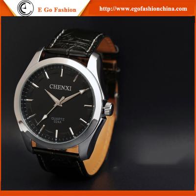 China 024A2 CHENXI Branding Watch Leather Strap Stainless Steel Back Watches Quartz Analog Watch for sale