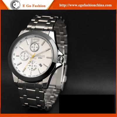 China D009A Day&Date Analog Watch Fashion Jewelry Wholesale Stainless Steel Quartz Watch for Man for sale