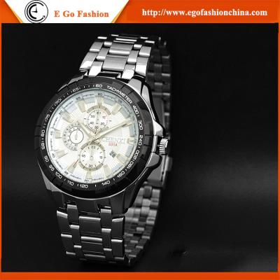 China 031A Day&Date Analog Watches Quartz Movement Stainless Steel Sports Watch Casual Watches for sale