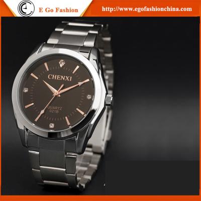 China 021B Stainless Steel Watches Fashion Casual Quartz Analog Watches for Man Rose Gold Watch for sale
