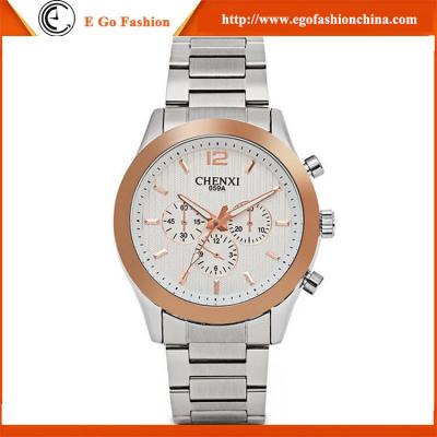 China 059A Fashion CHENXI Watch Factory Price Low MOQ Wholesale Watches Man Steel Quartz Watches for sale