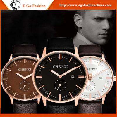 China 060 Leather Band Watch Fashion Jewelry Wholesale Cheap Watches Retailing Rose Gold Watch for sale