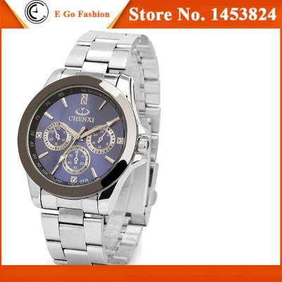 China 009B Blue Black White Watches for Man Stainless Steel Watch Quartz Watch Unisex Watch Lady for sale