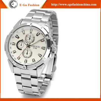 China 019E Fashion Jewelry Wholesale Steel Watch Quartz Watch Men's Watch Casual Watch 3 Dials for sale