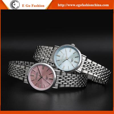 China 026A Pink Watch Blue Sapphire Watches Man Stainless Steel Watch Quartz Watch Women's Watch for sale