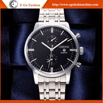 China 071A 2 Small Dials Watch Big Dial Watch Quartz Watch Stainless Steel Watch Fashion Watches for sale