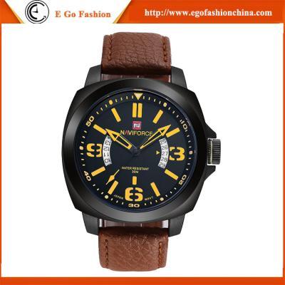 China Sports Watch Fashion Jewelry Wholesale Stainless Steel Back Watch Naviforce Leather Watch for sale