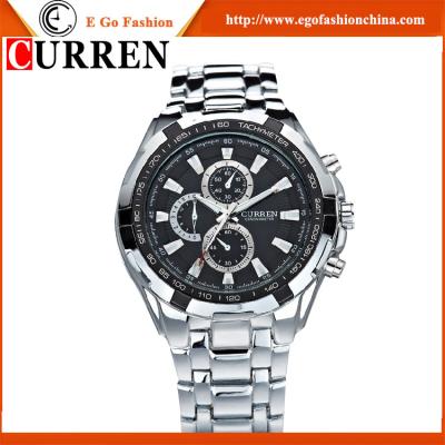 China Fashion Man's Watch CURREN 8023 Business Watch 3 Subdials Watch Sports Watch Stainless for sale