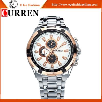 China Top Brand Curren Watch Men's Quartz Watch Fashion Jewelry Watch Stainless Steel Watch Man for sale