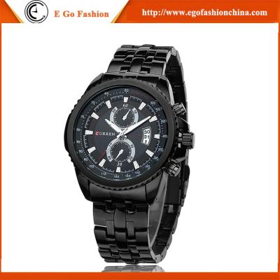 China Model No. 8082 Cool Man's Watch 3 Subdials for Men Full Stainless Steel Watch Quartz Watch for sale