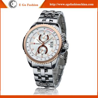 China CURREN Wristwatch Gift for Daddy Customized Watch OEM Factory Price Full Stainless Watch for sale
