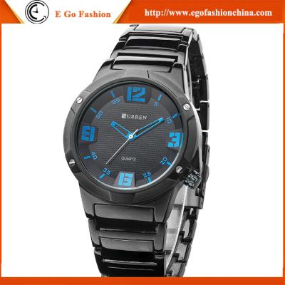 China Fashion Business Watches 12 3 6 9 Red Blue Day&Date Display Watches Man Quartz Watches Men for sale