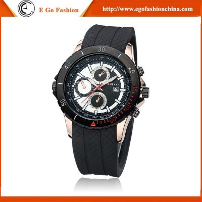 China 3 Subdials for Decoration 3ATM Waterproof Watch Fashion Sports Watch Unisex Silicone Watch for sale