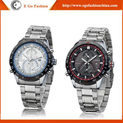 China Fashion Wristwatch Man Men's Watch Quartz Watch Big Dial Watch Full Stainless Steel Watch for sale