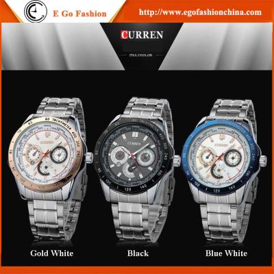 China E GO Fashion Wristwatch Man Business Watch Full Stainless Steel Watch Male Quartz Watches for sale
